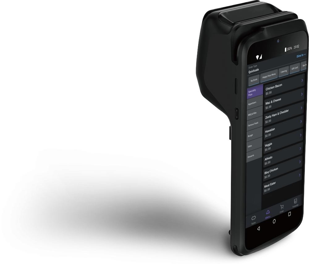 Handheld POS System for Restaurant Ordering & Payments